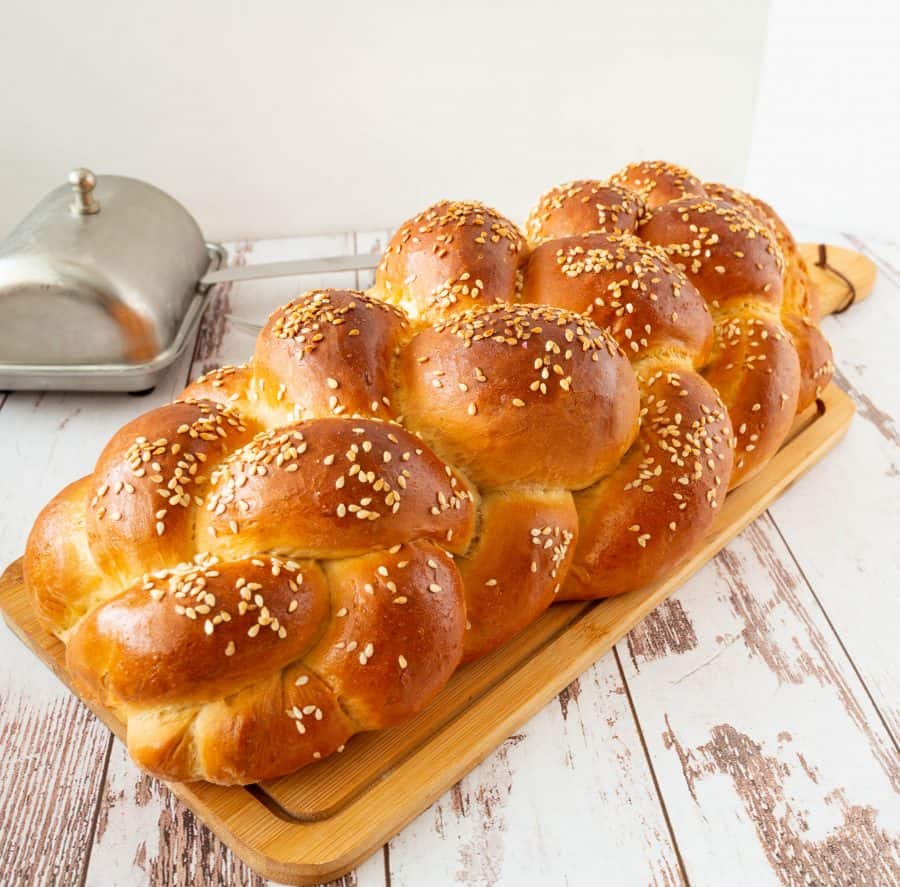 Milk and Honey Challah - Sweet Braided Bread Recipe - Veena Azmanov Kitchen