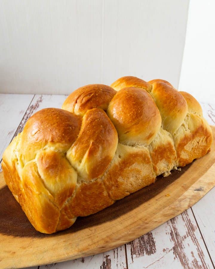 Easiest 3 Braid Challah Bread Recipe - Braided Bread - Veena Azmanov