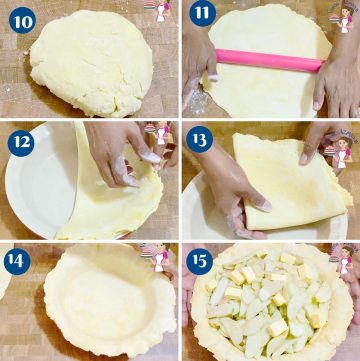 Recipe for Double Pie Crust - All Butter Pie Crust - Veena Azmanov Kitchen