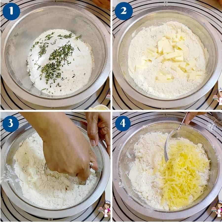 Cheddar Cheese Biscuits with Herbs in 30 Mins - Veena Azmanov Kitchen