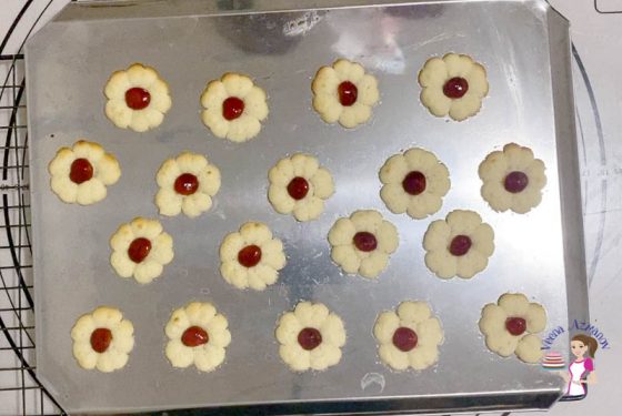 Jam Spritz Cookies - Veena Azmanov