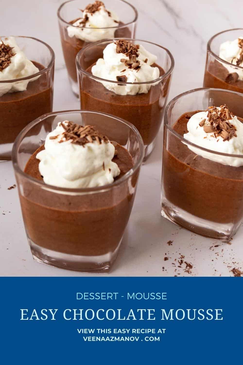 Chocolate Mousse Recipe - Elegance and Indulgence - Veena Azmanov Kitchen
