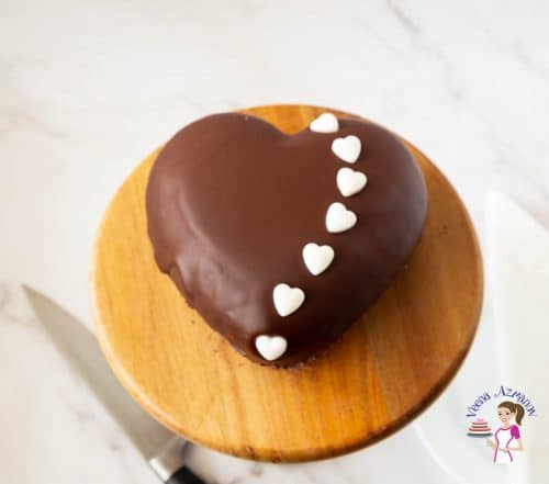 Heart Chocolate Mousse Cake - Valentines Day Dessert - Veena Azmanov ...