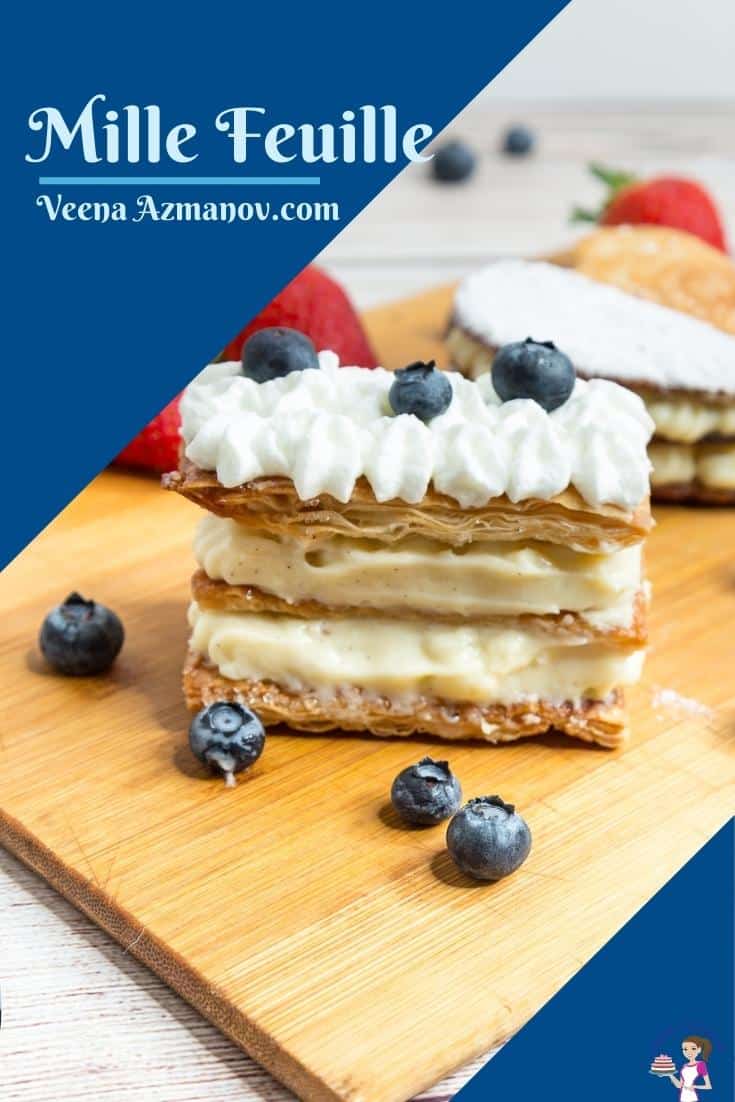 Mille Feuille - Napoleon Dessert - Classic French Pastry- Veena Azmanov ...