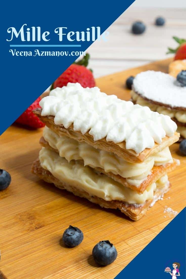 Mille Feuille - Napoleon Dessert - Classic French Pastry- Veena Azmanov ...