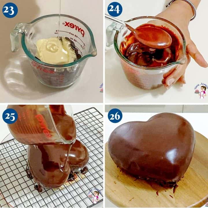 Heart Chocolate Mousse Cake - Valentines Day Dessert - Veena Azmanov ...