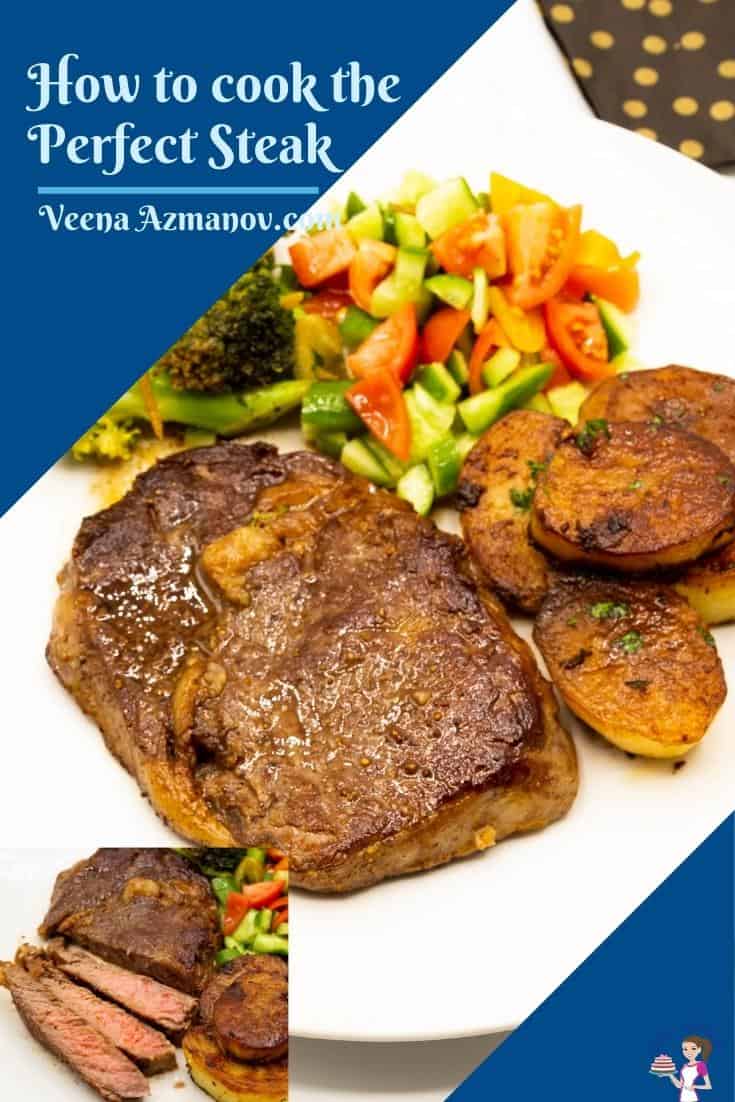 How to Cook Steak on the Stove - Perfect Pan-Seared Steak - Veena ...