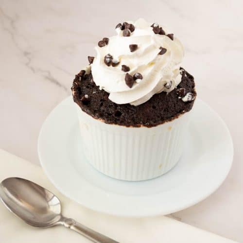 Chocolate Fudge Mug Cake Recipe - Veena Azmanov Kitchen