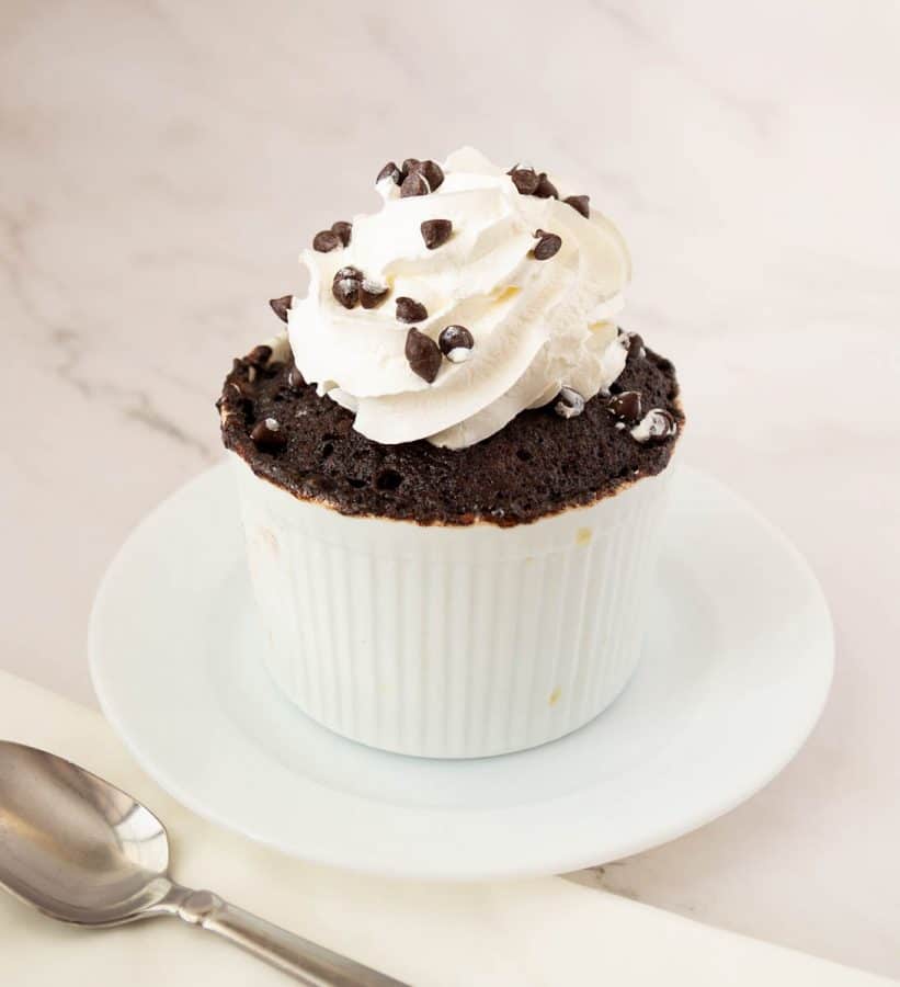 Chocolate Fudge Mug Cake Recipe - Veena Azmanov Kitchen