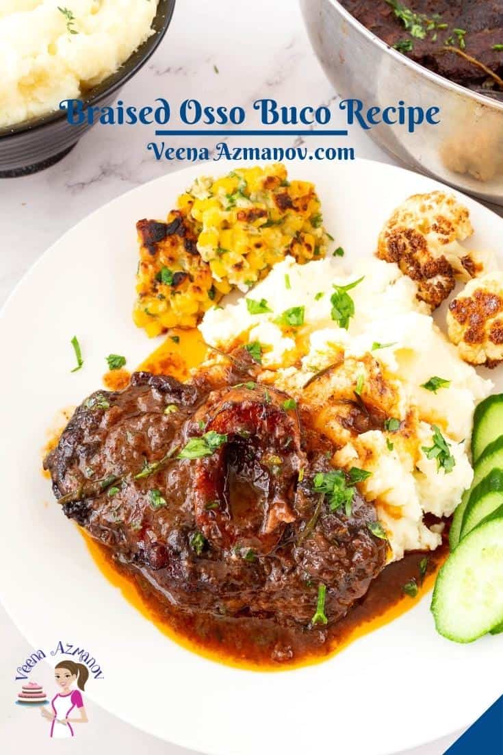 Recipe for Osso Buco: Tender Oven Veal Shank in Red Wine Sauce - Veena ...