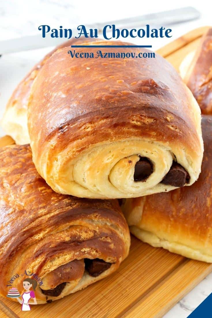 Chocolate Croissants - Pain Au Chocolate (video) - Veena Azmanov Kitchen