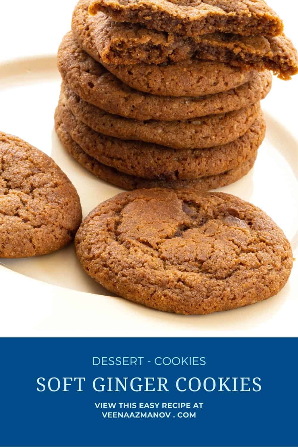 The Perfect Recipe for Soft Ginger Cookies - Veena Azmanov Kitchen