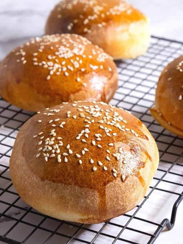 Sourdough Hamburger Buns Recipe Veena Azmanov