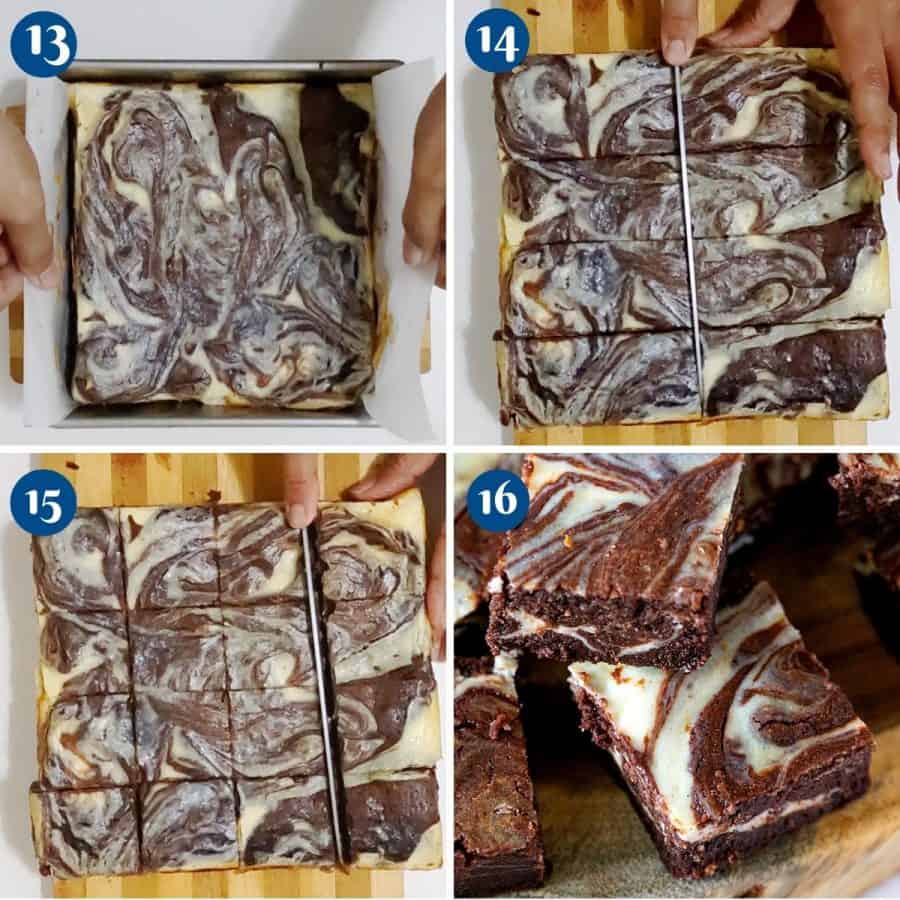 Cream Cheese Brownies - Cheesecake Brownie - Veena Azmanov Kitchen