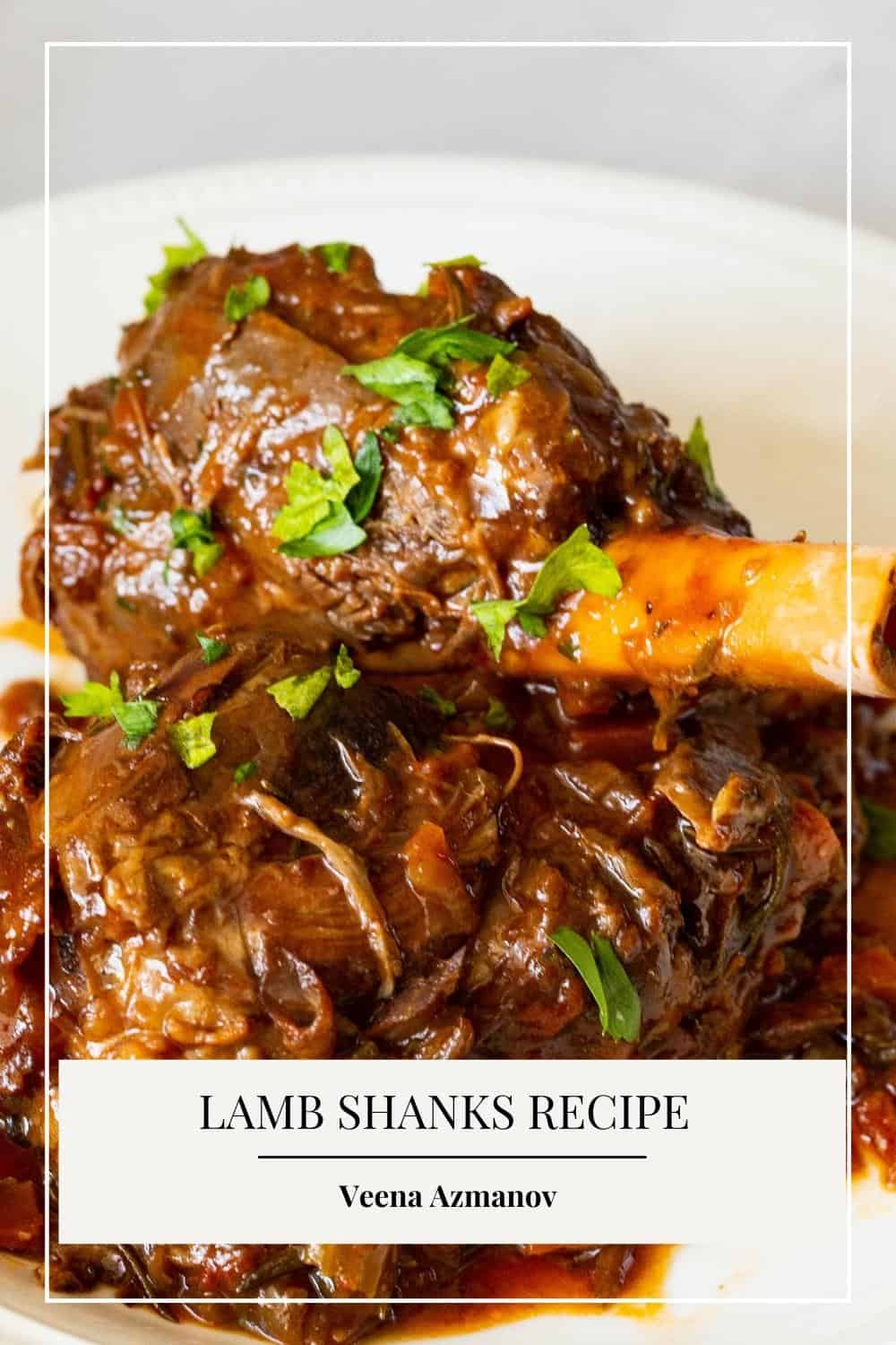 Braised Lamb Shanks with Red Wine (Stovetop) Tender & Flavorful- Veena ...