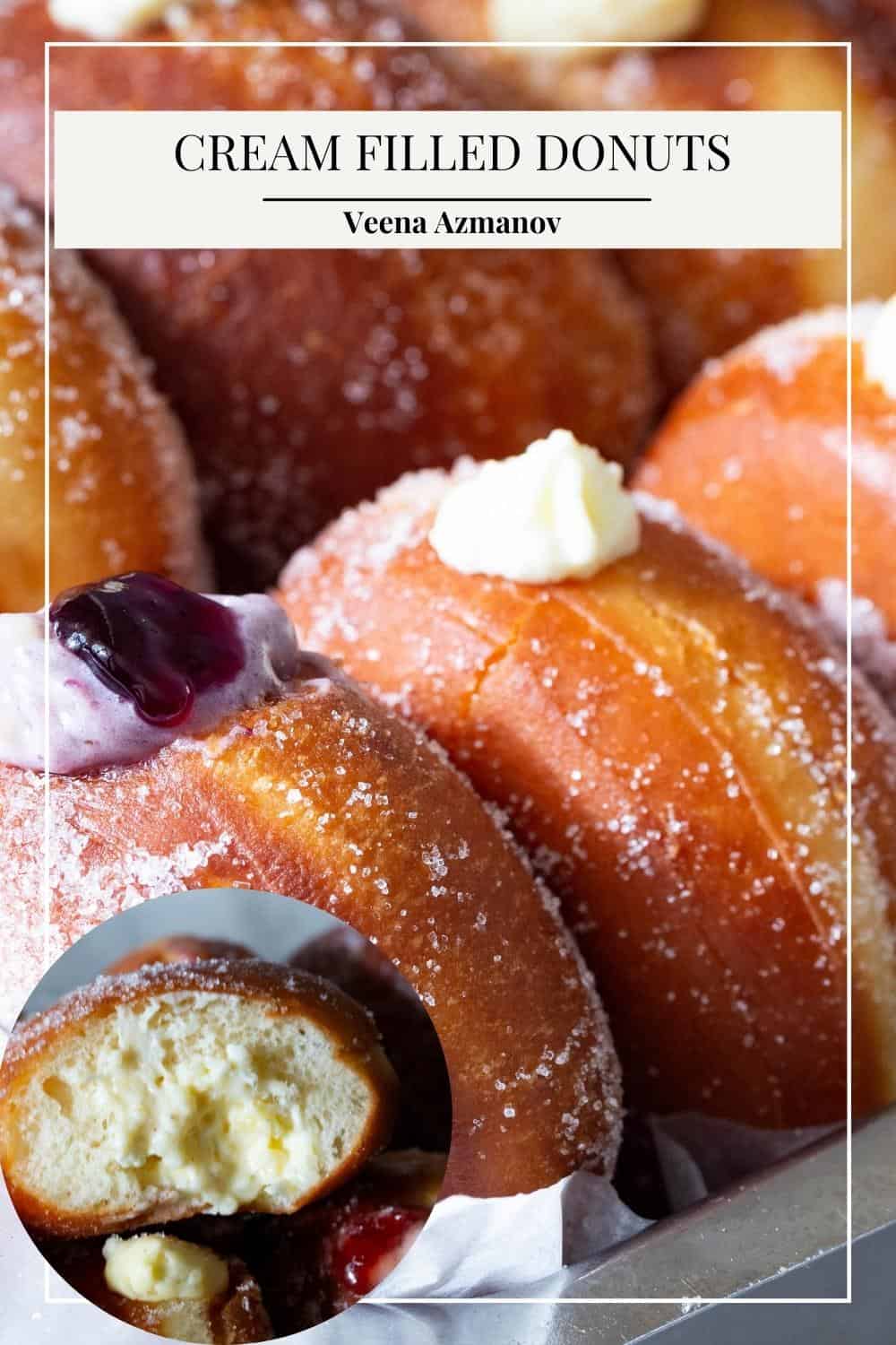 Light Moist Delicious Cream Filled Donuts - 2 Easy Method 6 Fillings ...