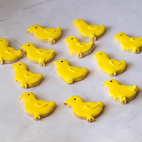 Frosted Chick Cookies for Easter (No Spread Dough + 2 Ingredient Glaze ...