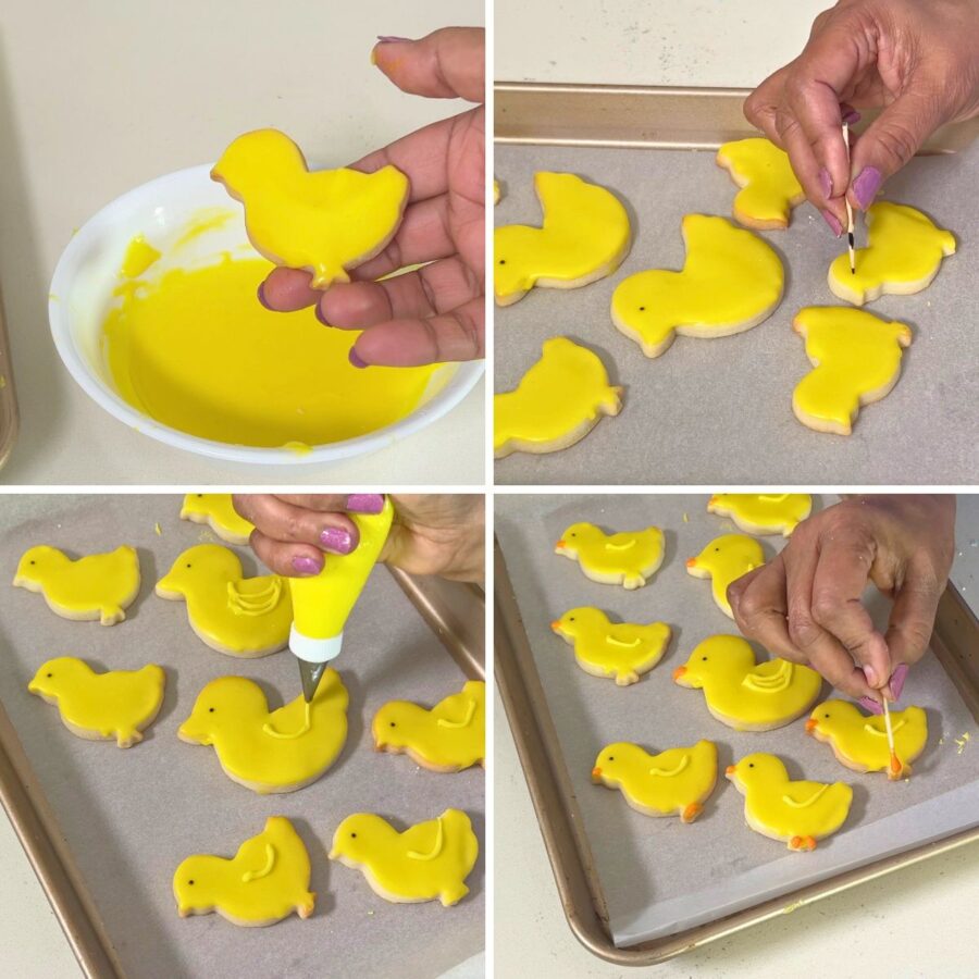 Frosted Chick Cookies for Easter (No Spread Dough + 2 Ingredient Glaze ...