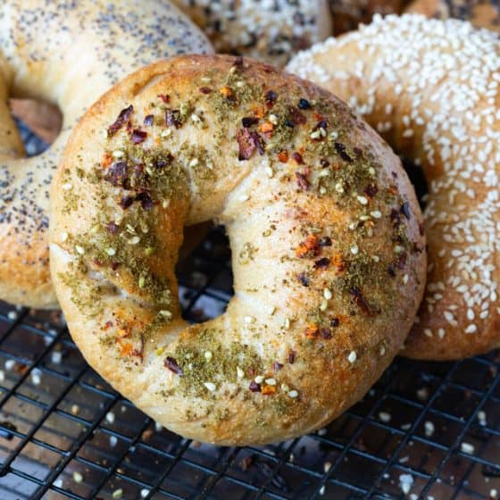 The Ultimate Chewy & Crispy Sourdough Bagel Recipe - Veena Azmanov Kitchen