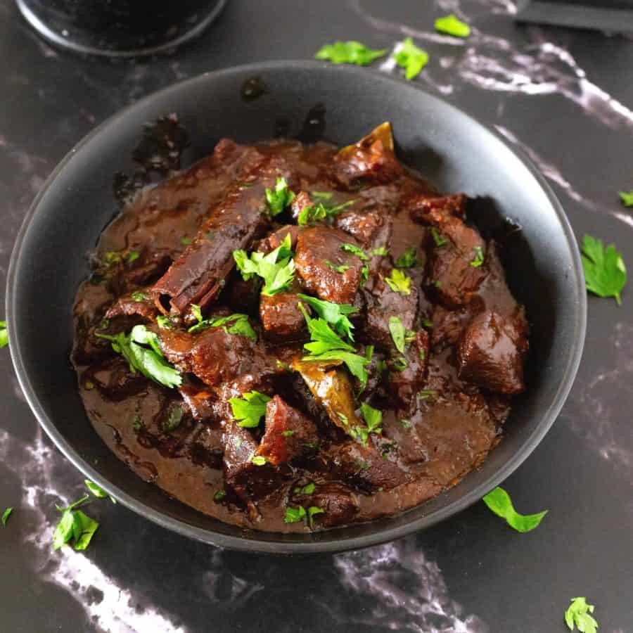 Ultimate Beef Tips Recipe with Red Wine Gravy - Veena Azmanov Kitchen