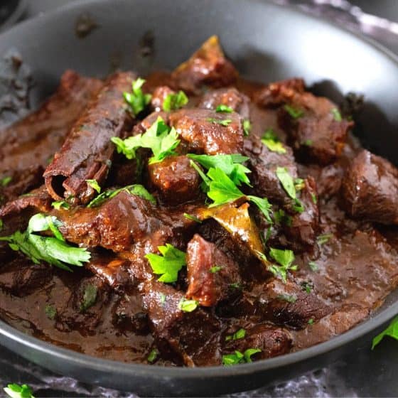 Ultimate Beef Tips Recipe with Red Wine Gravy - Veena Azmanov Kitchen