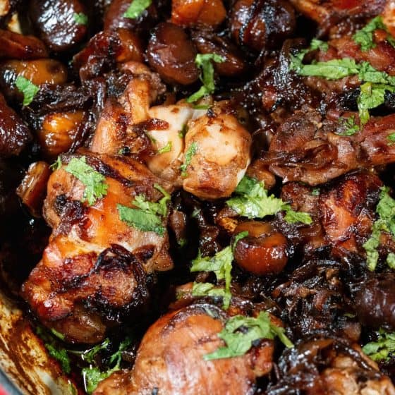 Fall in Love with Chestnut Chicken and Caramelized Onions - Veena ...