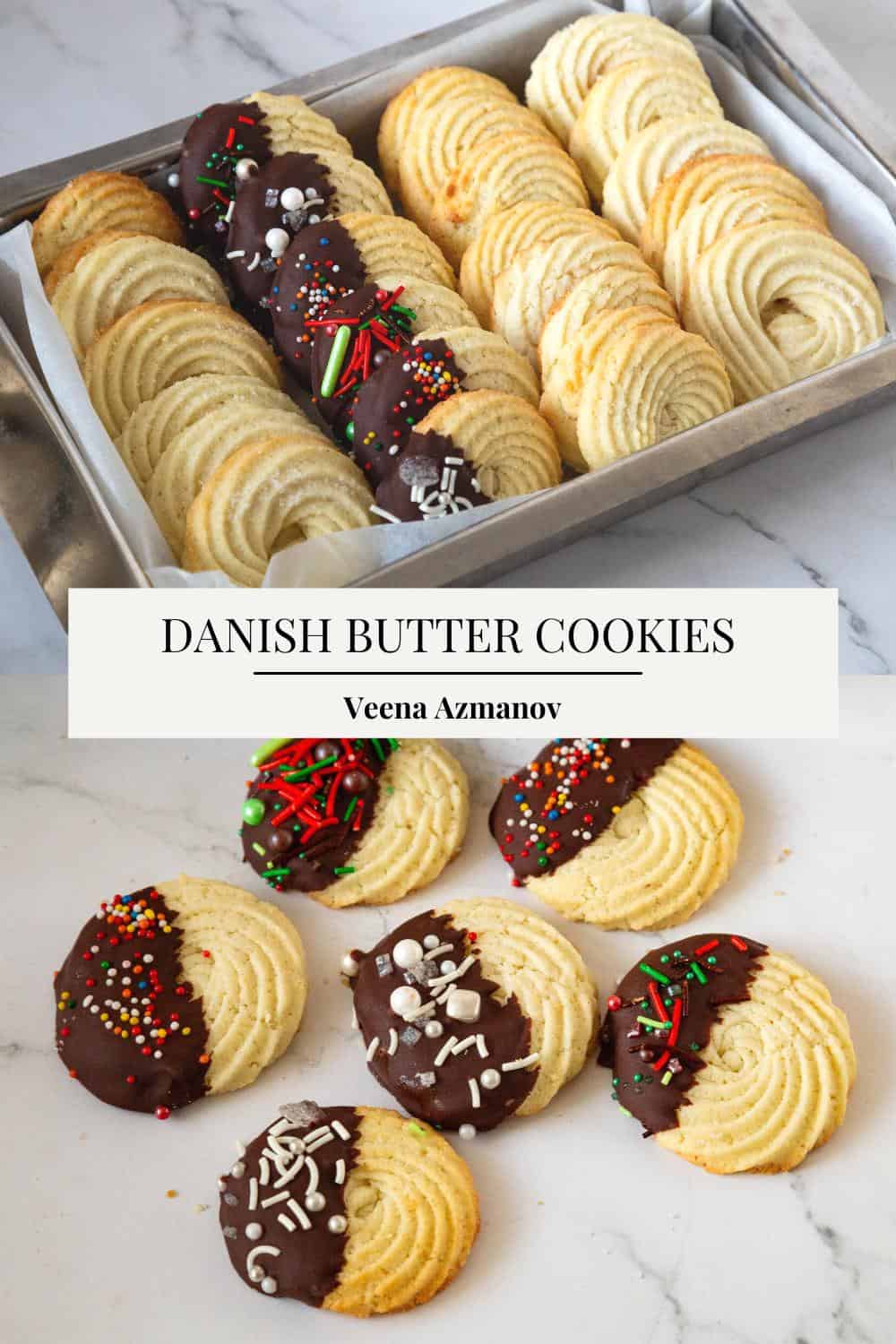 Danish Butter Cookies (Classic Piped Cookies) - 10 Mins Prep- Veena ...