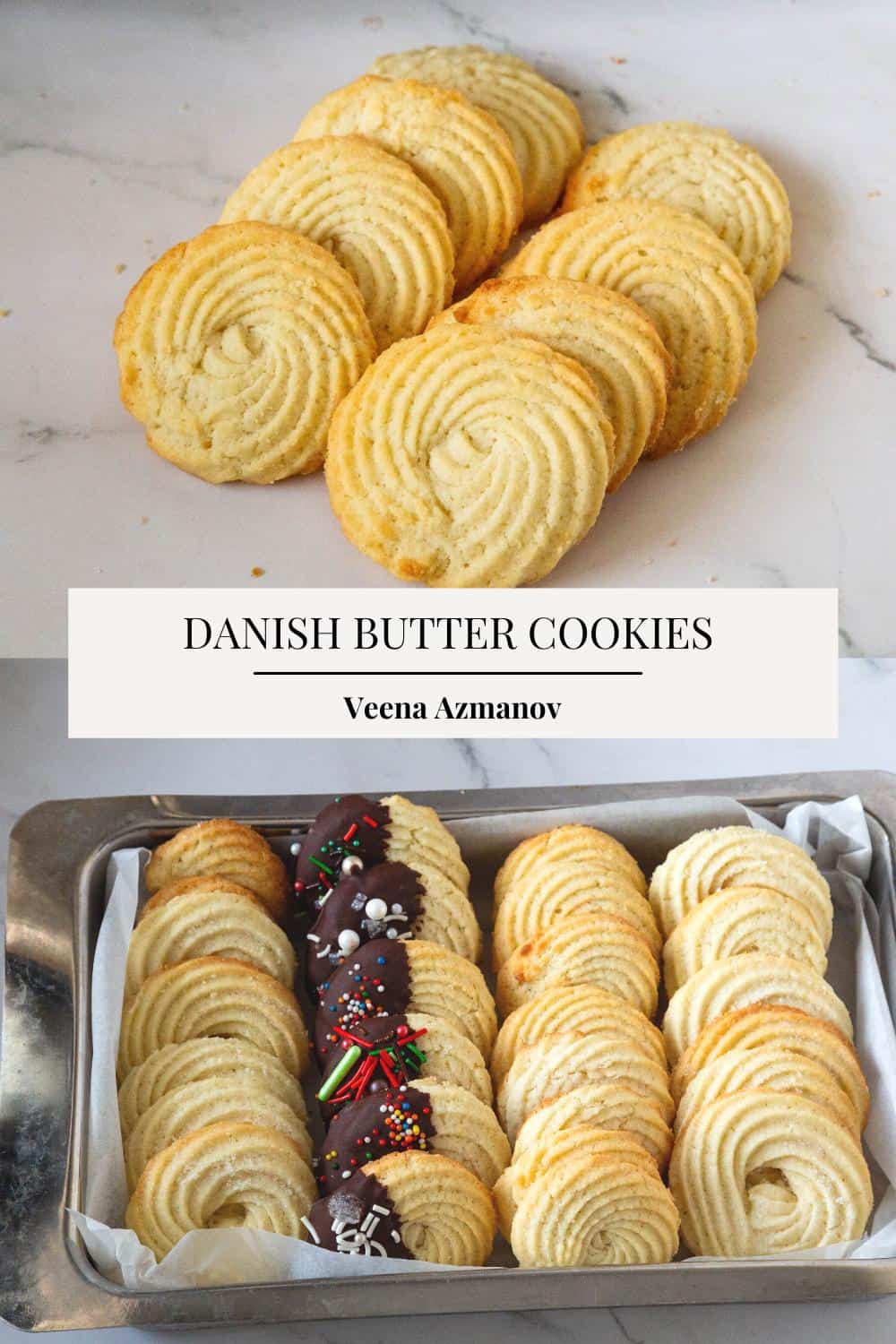 Danish Butter Cookies (Classic Piped Cookies) - 10 Mins Prep- Veena ...