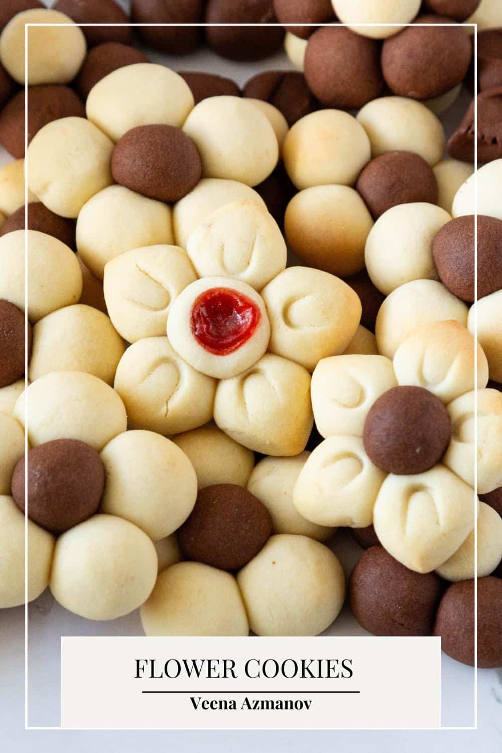 Flower Cookies – Vanilla & Chocolate Shortbread Recipe - Veena Azmanov ...