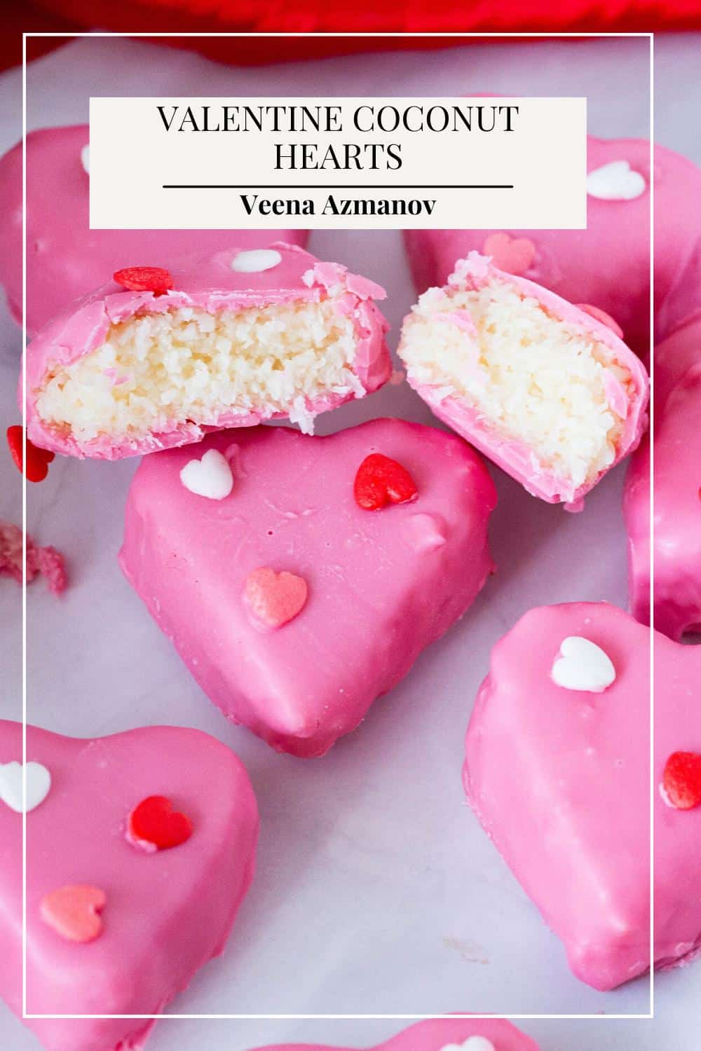 Sweet Coconut Bounty Hearts: Valentine Candy (3 Ingredients) - Veena ...