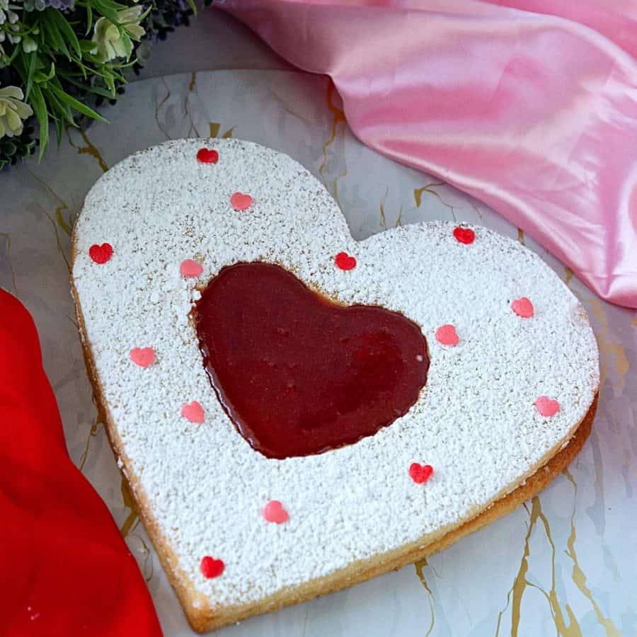 Heart Giant Linzer Torte - Valentine's Treat for Special Someone ...