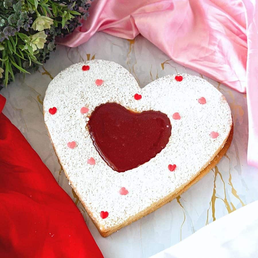 Heart Giant Linzer Torte - Valentine's Treat for Special Someone ...