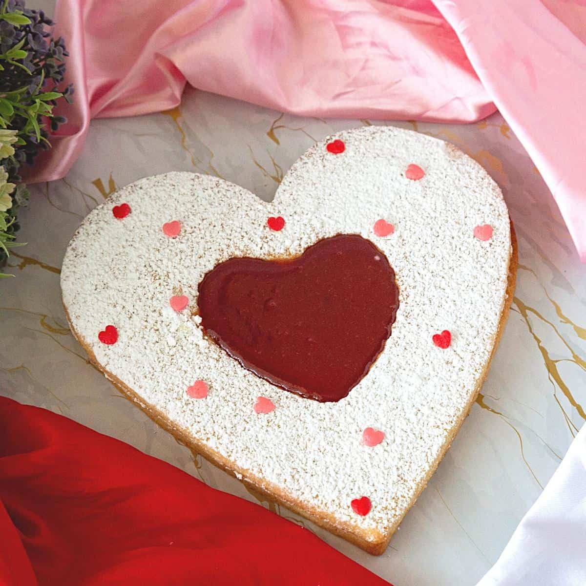 Heart Giant Linzer Torte - Valentine's Treat for Special Someone ...