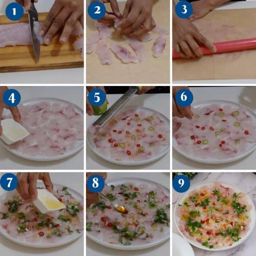 Delicious Fish Carpaccio: A Burst of Flavors - Veena Azmanov Kitchen