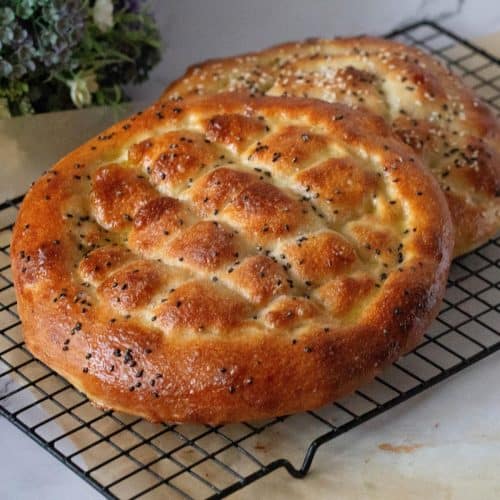 Traditional Fluffy Turkish Bread: Ramazan Pidesi- Veena Azmanov Kitchen