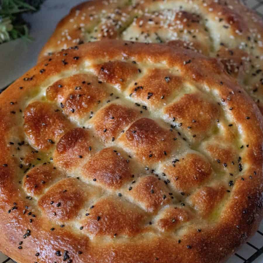Traditional Fluffy Turkish Bread: Ramazan Pidesi- Veena Azmanov Kitchen