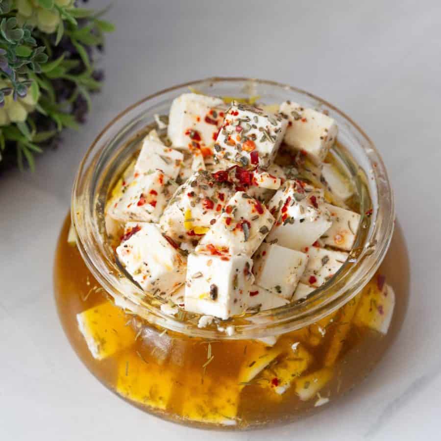 Marinated Feta Cheese: The Perfect Appetizer- Veena Azmanov Kitchen