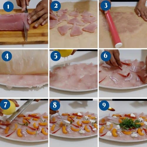 Delightful Tuna Carpaccio Recipe with a Zesty Twist - Veena Azmanov Kitchen