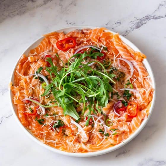 Delicious Fish Carpaccio: A Burst of Flavors - Veena Azmanov Kitchen