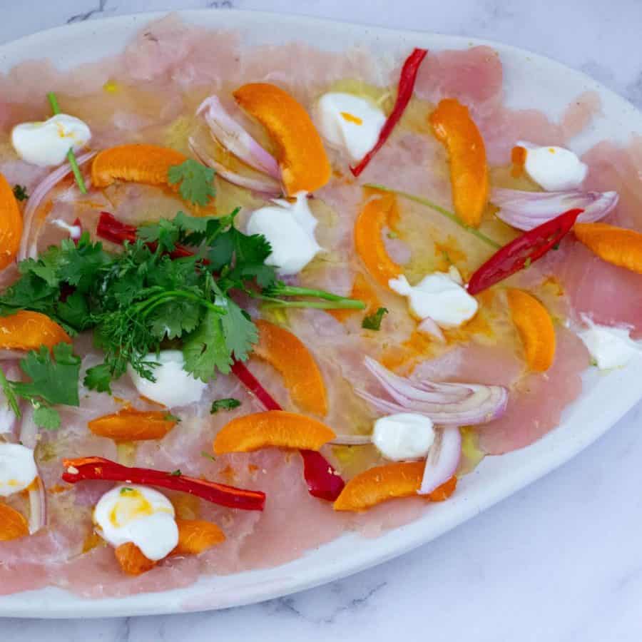 Delightful Tuna Carpaccio Recipe with a Zesty Twist - Veena Azmanov Kitchen