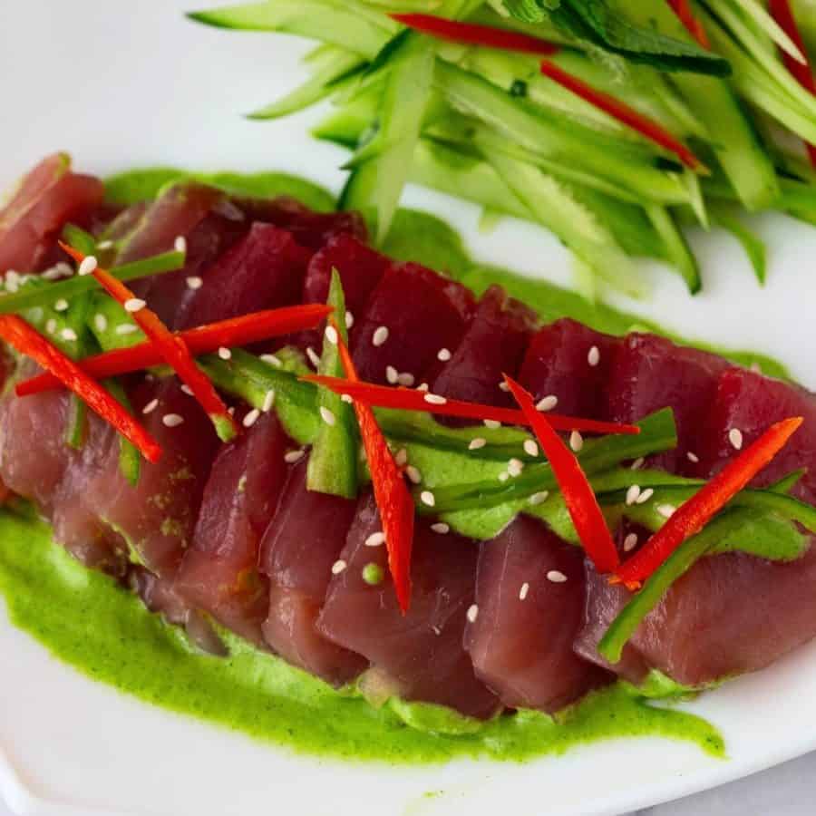 Discover the Exquisite Nobu Tuna Sashimi - Veena Azmanov Kitchen
