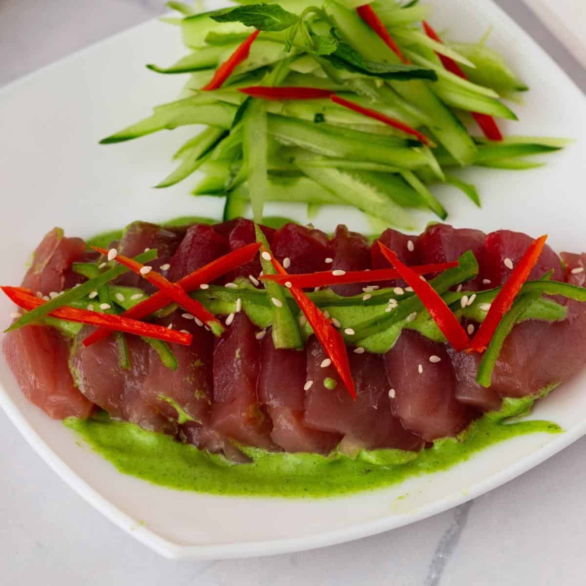 Discover the Exquisite Nobu Tuna Sashimi - Veena Azmanov Kitchen