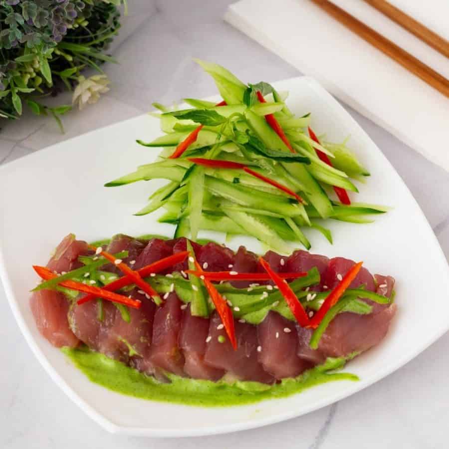 Discover the Exquisite Nobu Tuna Sashimi - Veena Azmanov Kitchen