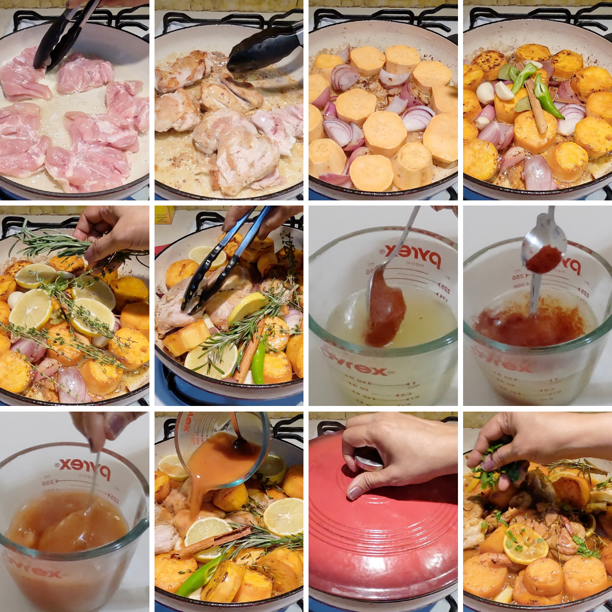 Braised Chicken with Sweet Potatoes – Easy One-Pot Comfort Food- Veena ...
