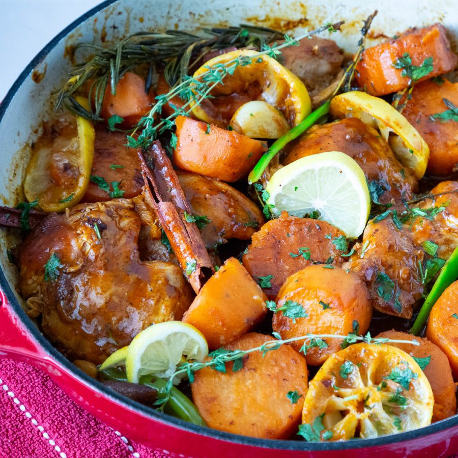 Braised Chicken with Sweet Potatoes – Easy One-Pot Comfort Food- Veena ...