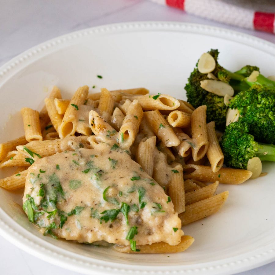 Delicious Chicken with White Wine Sauce Recipe - Veena Azmanov Kitchen