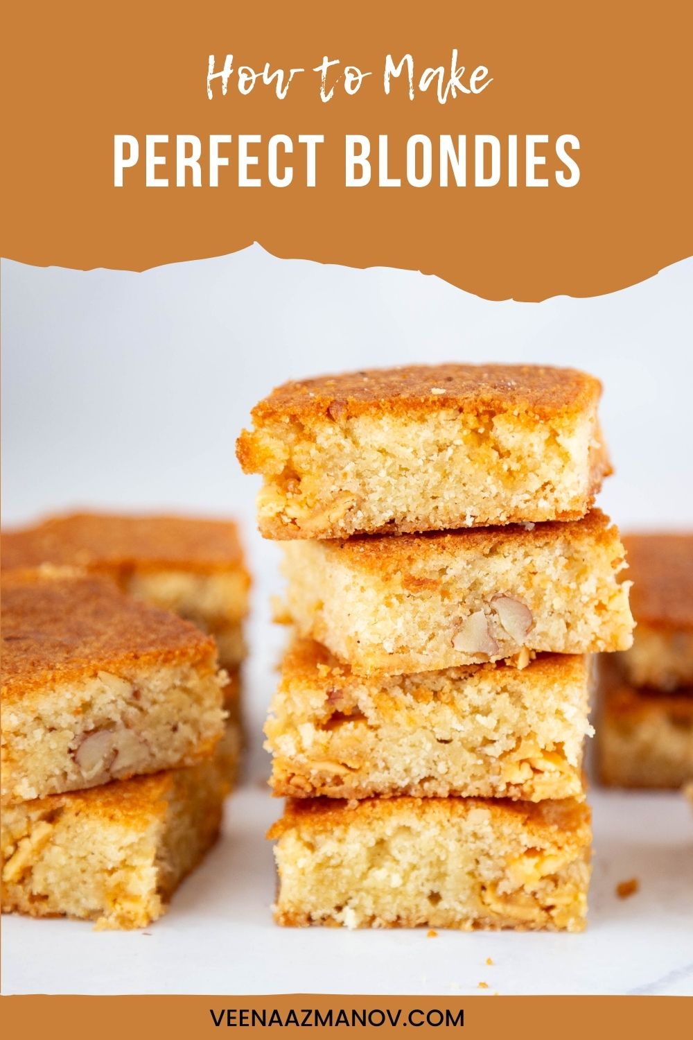 Classic Blondies: A Delightful Twist on Brownies - Veena Azmanov Kitchen