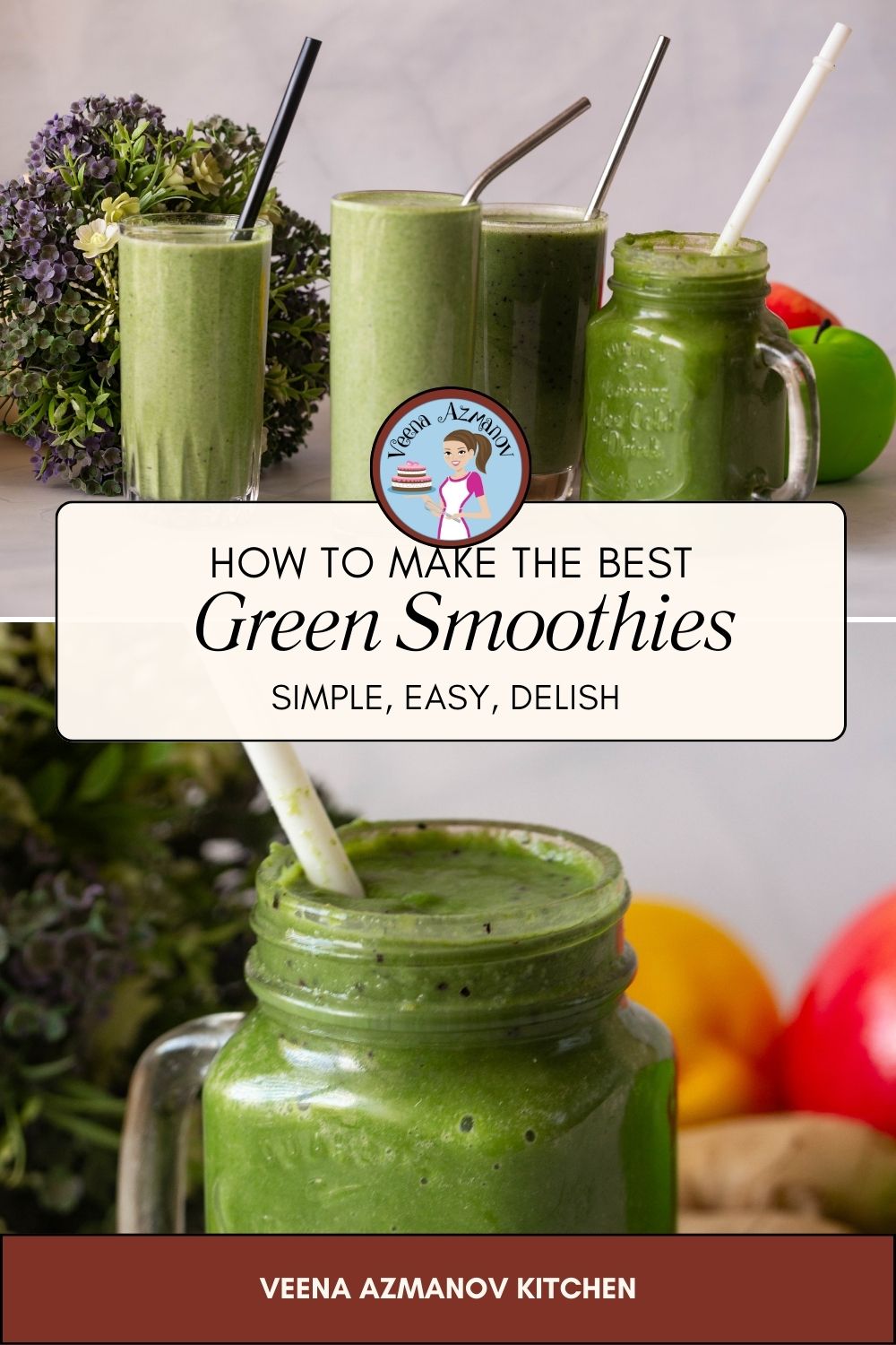 Delicious Detox Green Smoothie Recipes for Clean Eating - Veena Azmanov ...