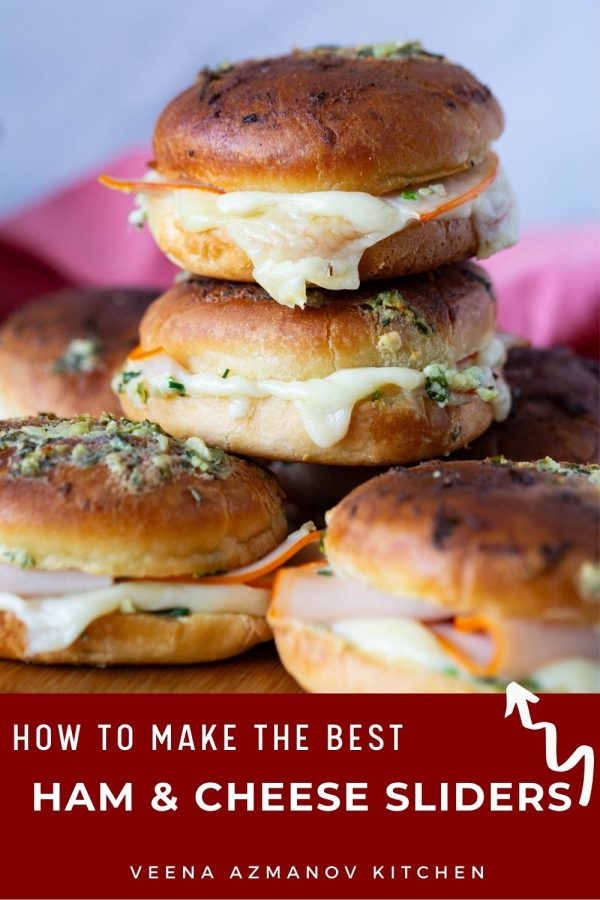 Ham and Cheese Sliders with Garlic Butter Recipe - Veena Azmanov Kitchen