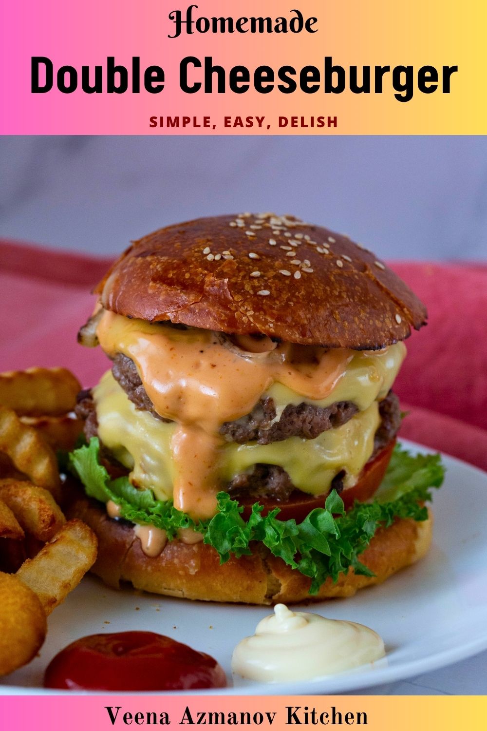 Double Cheeseburger: Smash Patties and Cheese Delight - Veena Azmanov ...